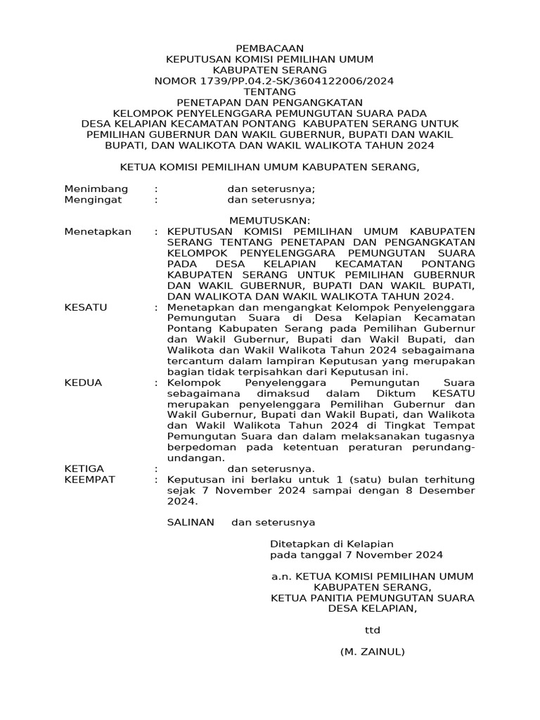 Baca Keputusan KPPS | PDF