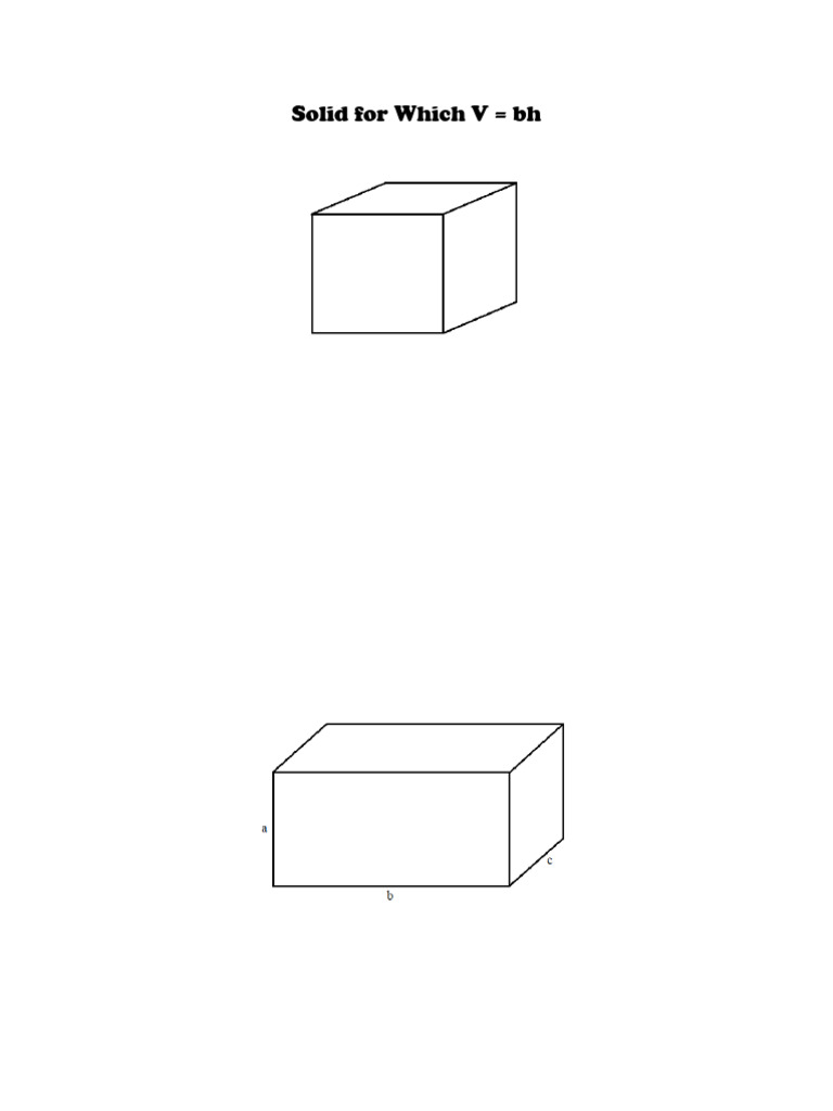 Solid For Which V BH Cube and Rectangular Parallelepiped | PDF