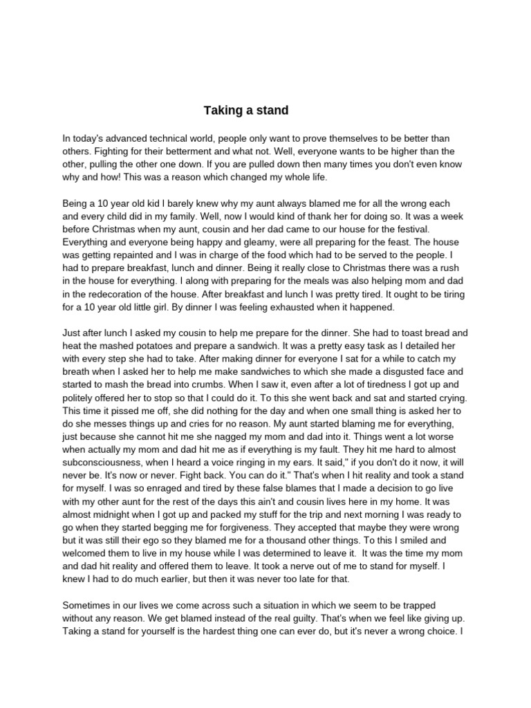 Narrative Essay Draft-1 | PDF | Lunch | Dinner