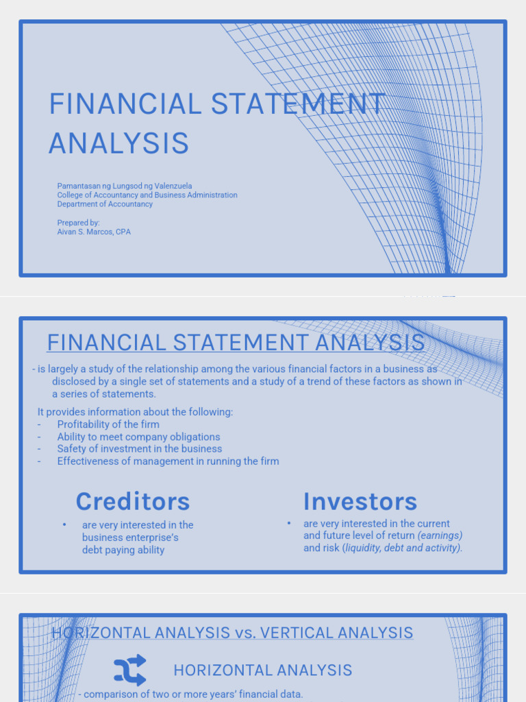 LESSON-7-FINANCIAL-STATEMENT-ANALYSIS (1) | PDF | Equity (Finance ...