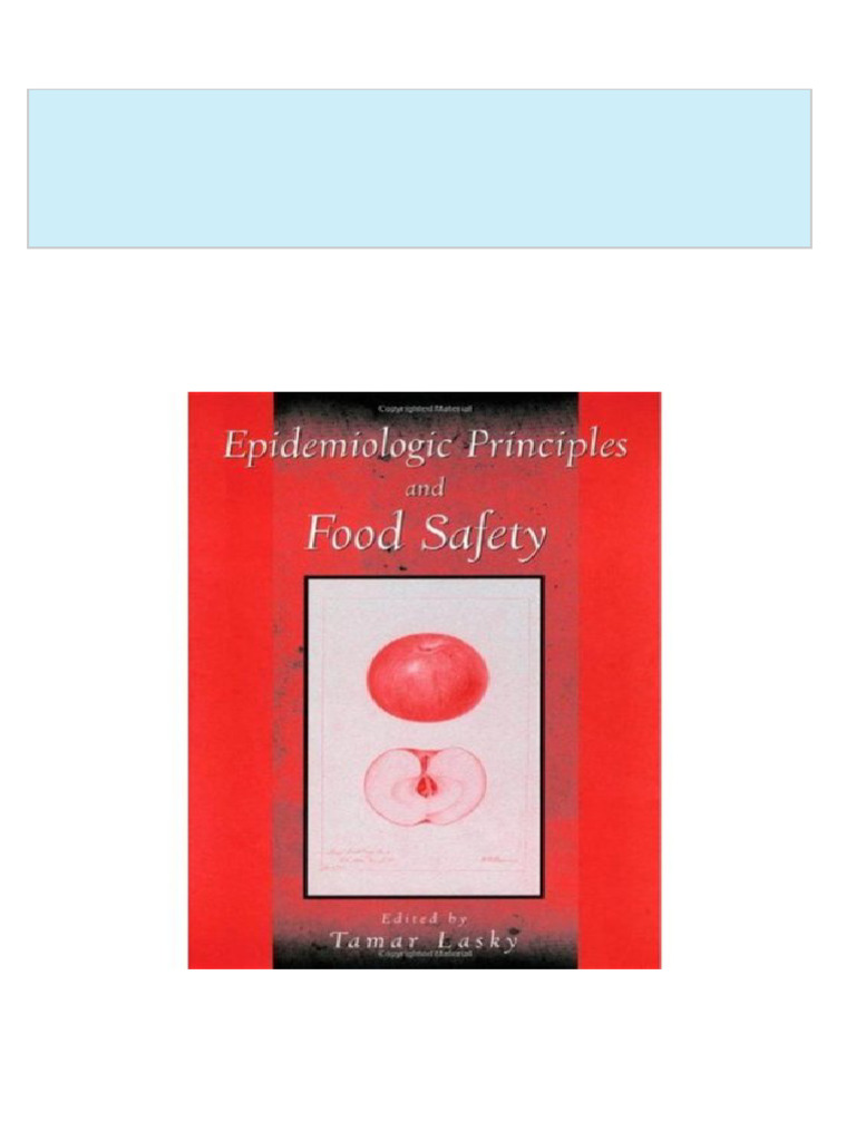 Instant Ebooks Textbook Epidemiologic Principles And Food Safety 1st Edition Tamar Lasky