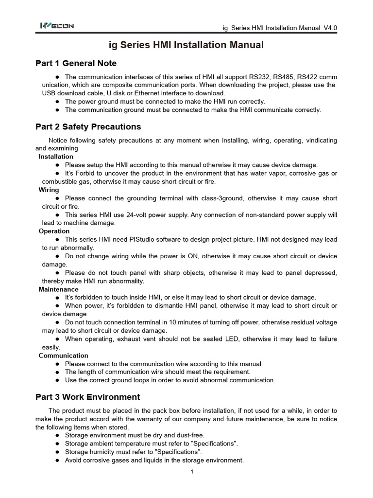 ig Series HMI Installation Guide | PDF | Electrical Wiring ...