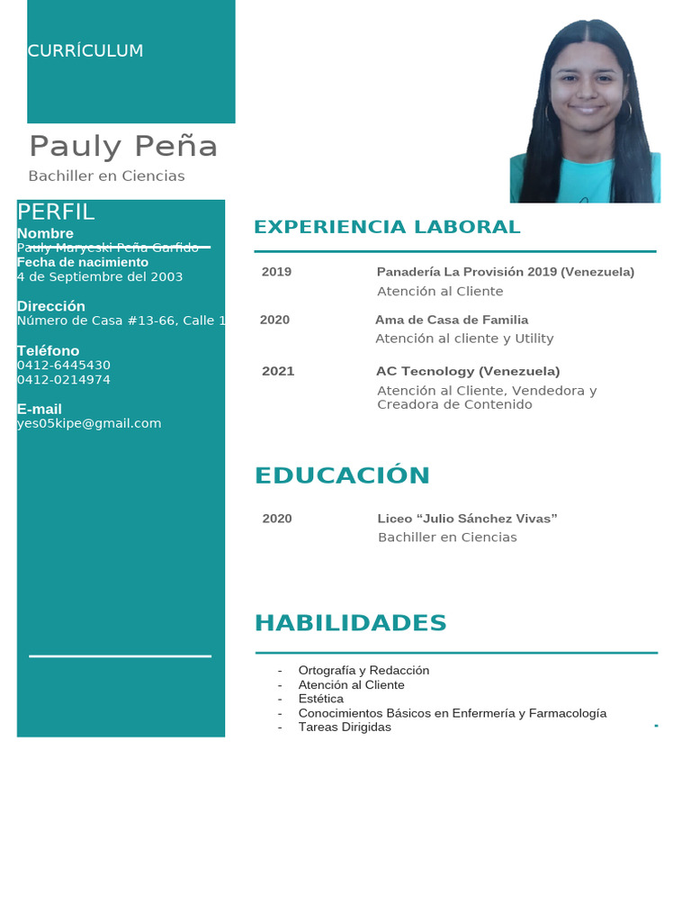 Pauly Peña Curriculum | PDF