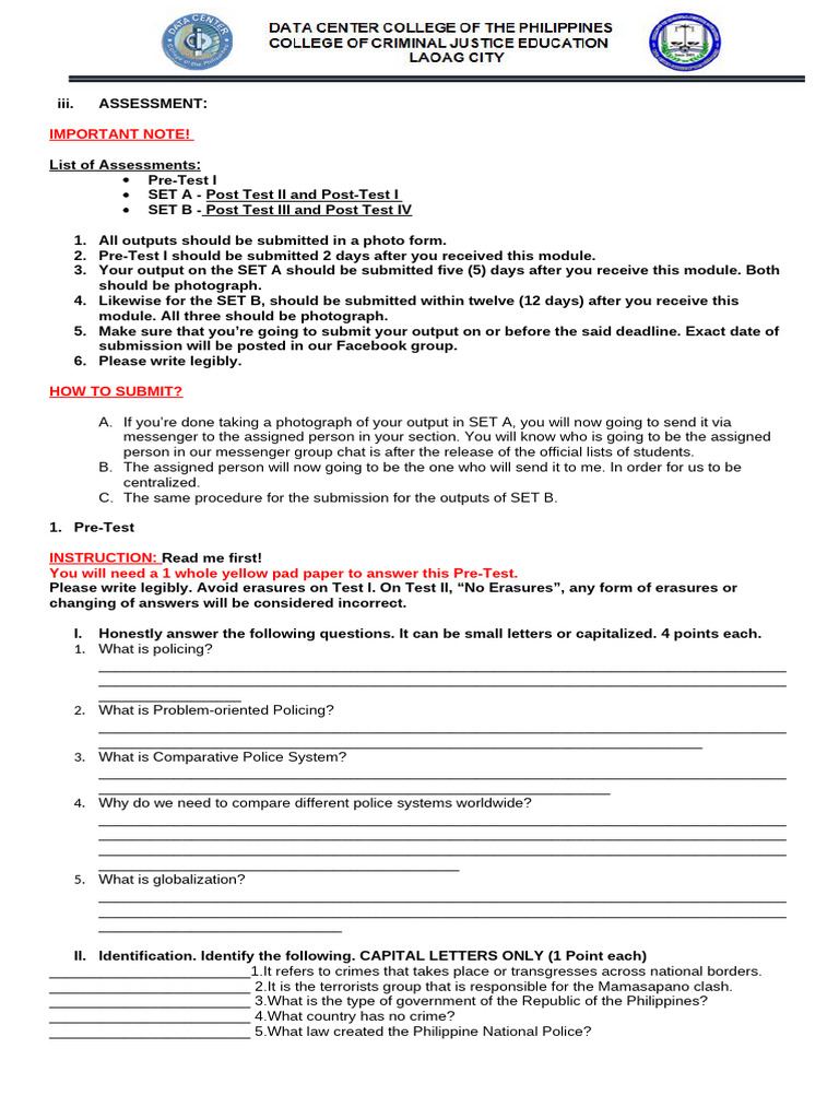 Assessment | PDF | Crimes | Crime & Violence