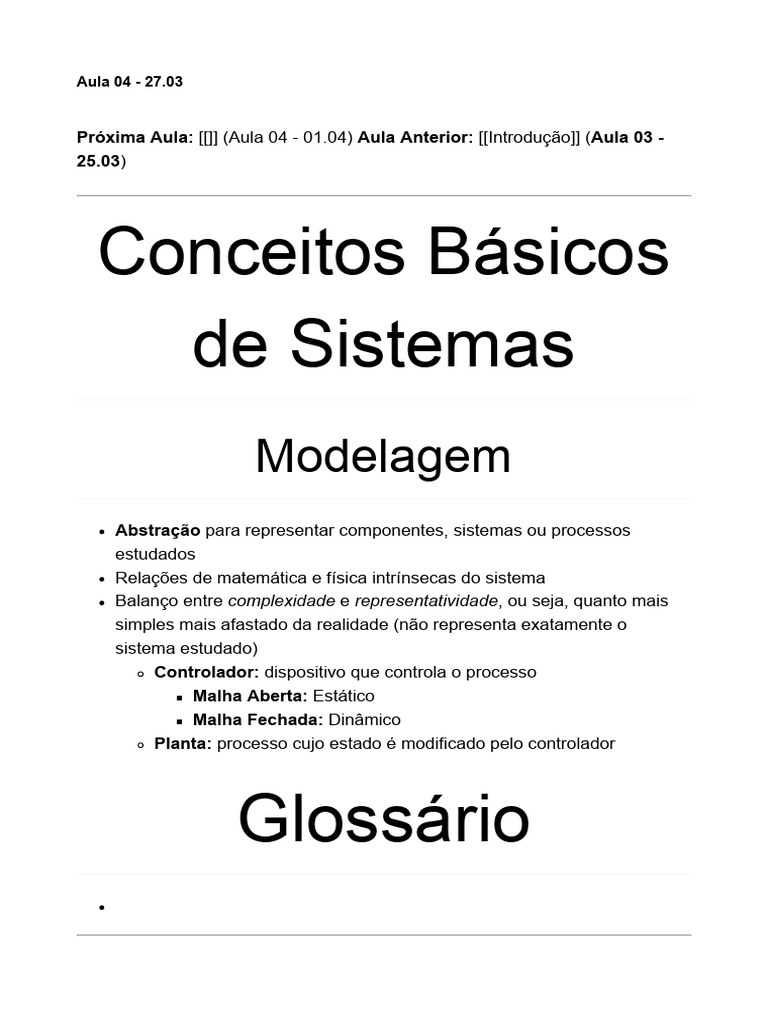 Conceitos Básicos de Sistemas | PDF