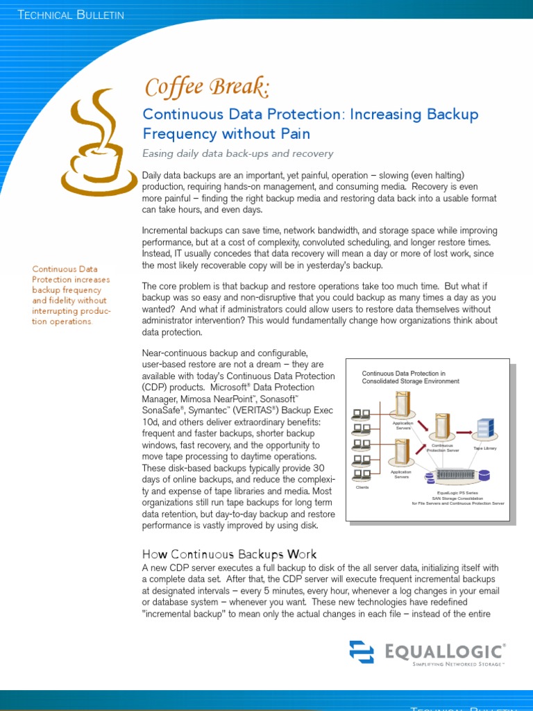 Continuous Data Protection: Increasing Backup Frequency Without Pain ...