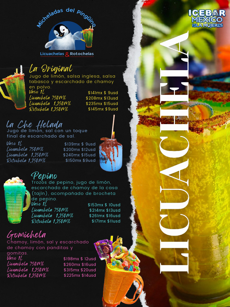 Menú Licuachelas y Rotochelas 2 | PDF