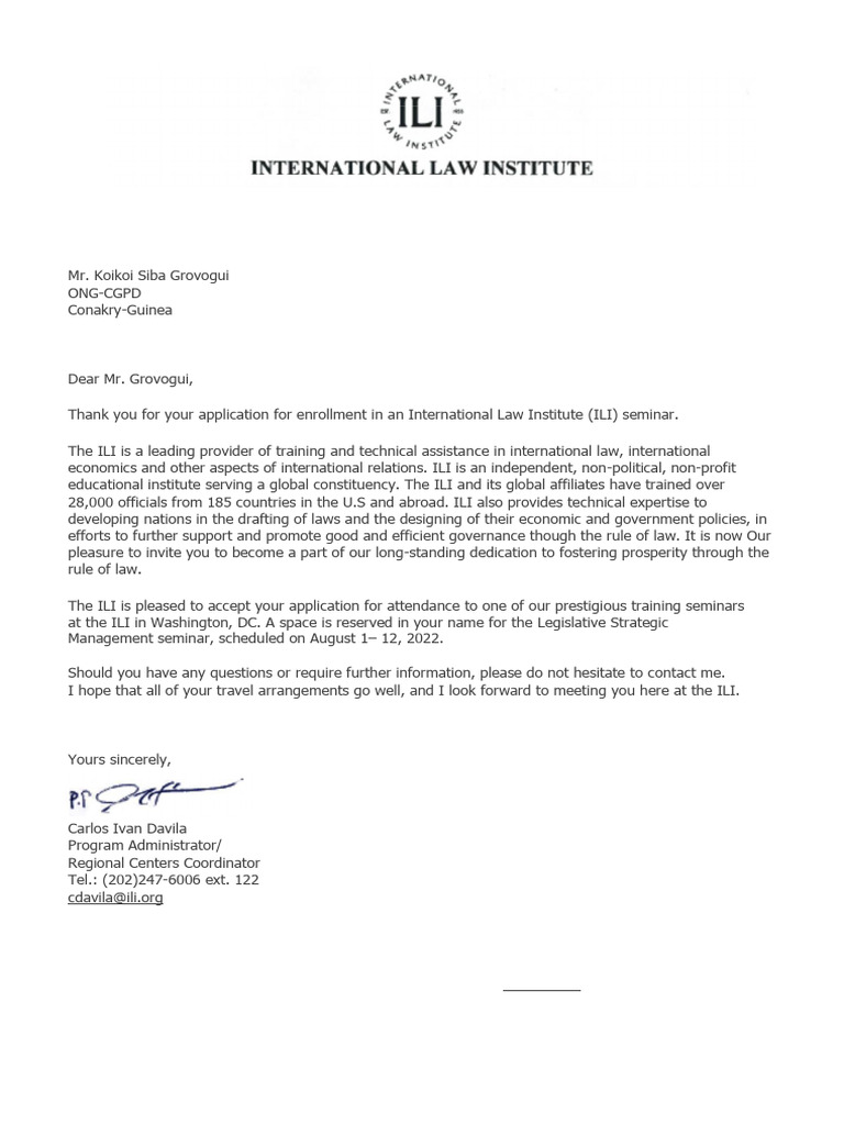 INVITATION LAW INSTITUTE | PDF