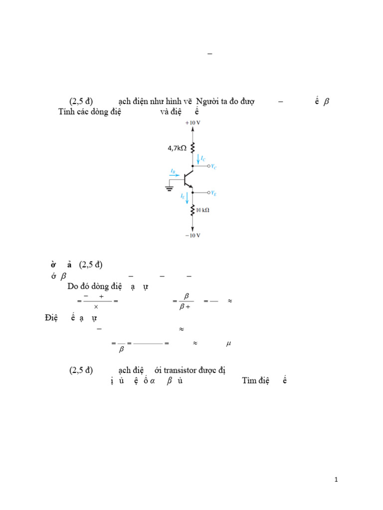 HW 1 - BJT - Solution - Fall 2023 | PDF