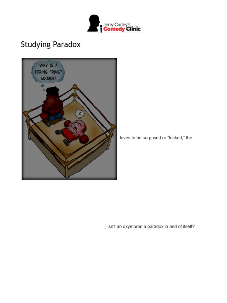 Studying_Paradox | PDF | Paradox | Comedy