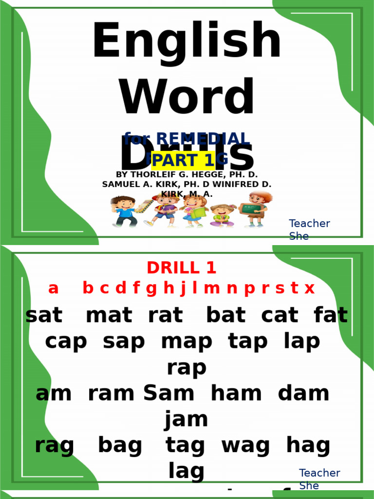 English Word Drills | PDF