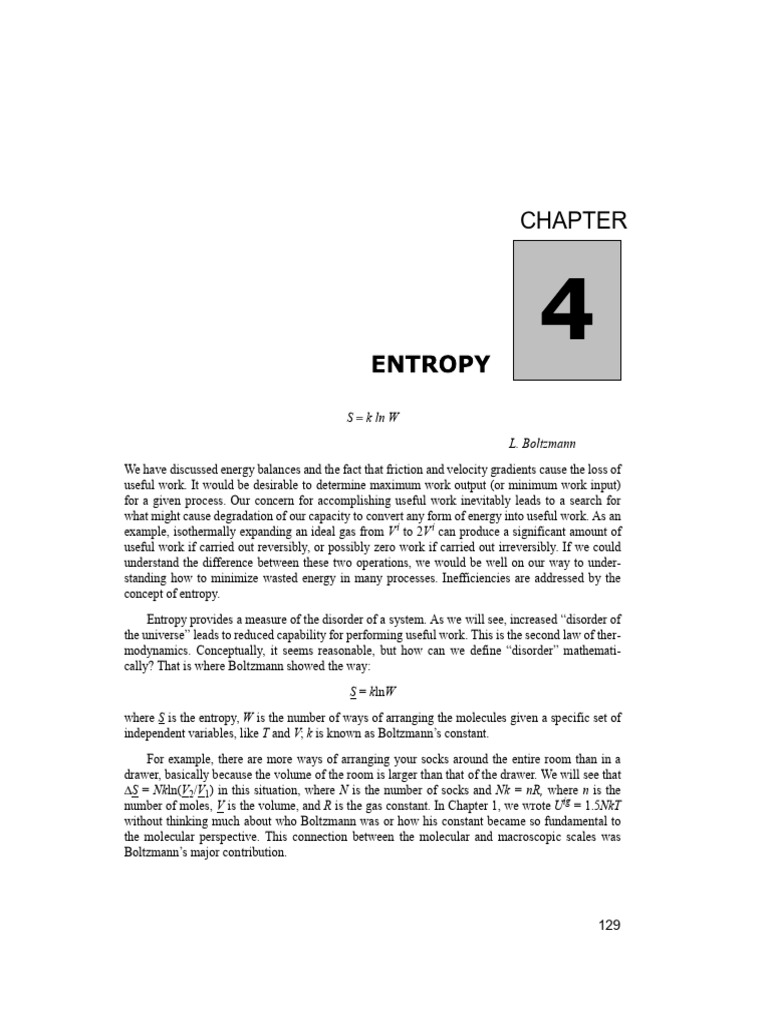 Ch 4 | PDF | Entropy | Temperature