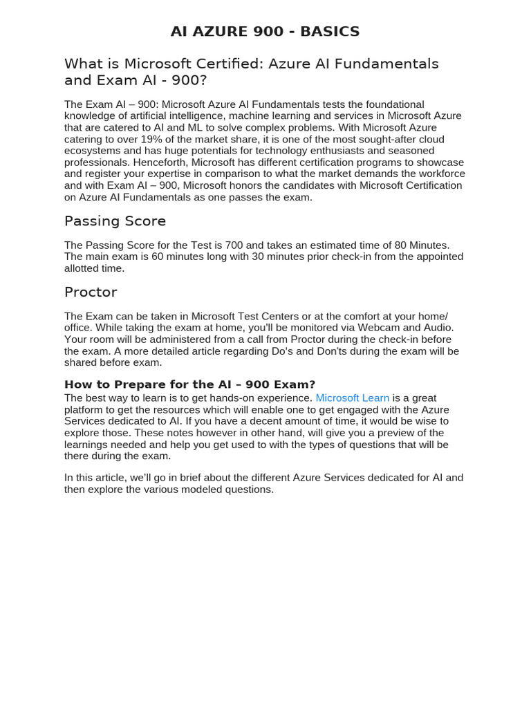 AI Azure Basics | PDF | Machine Learning | Artificial Intelligence