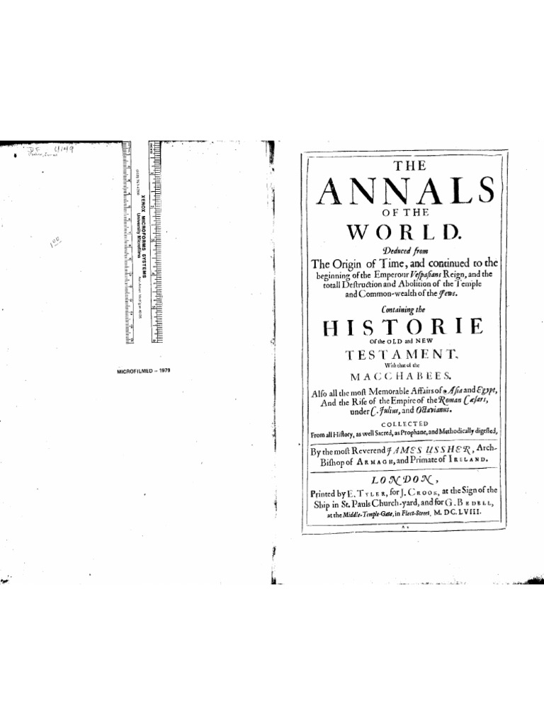 The Annals of The World 1658 | PDF