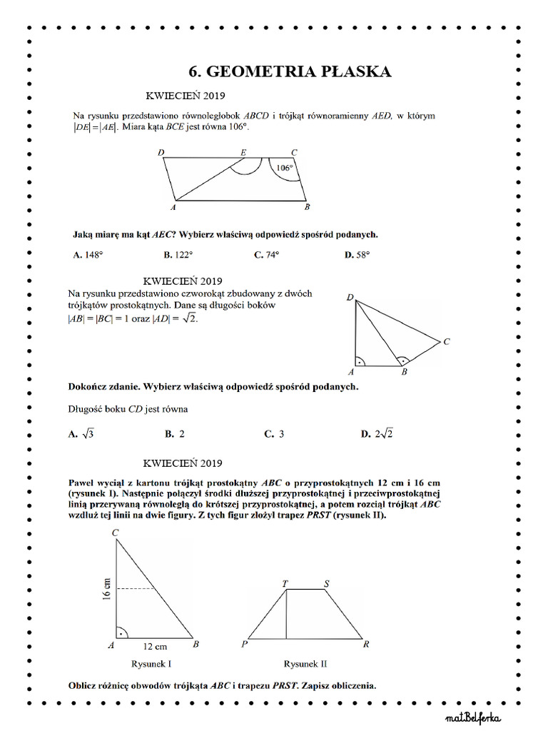 MATpowtÃ Rki - Geometria På Aska | PDF