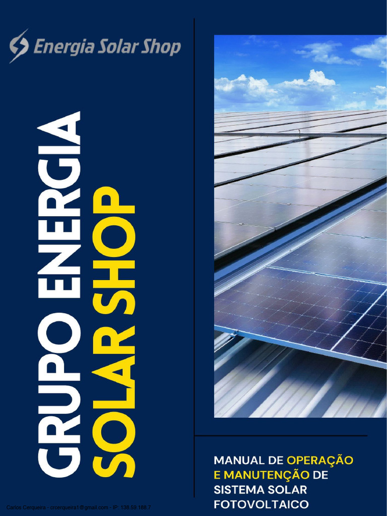 Manual de Manutenção de Usina Solar | PDF | Energia solar | Comunicação