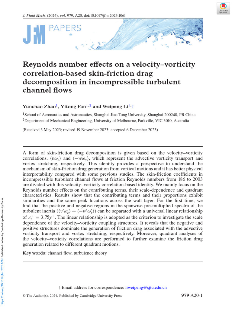 Reynolds Number Effects on Skin-Friction Drag | PDF | Turbulence ...