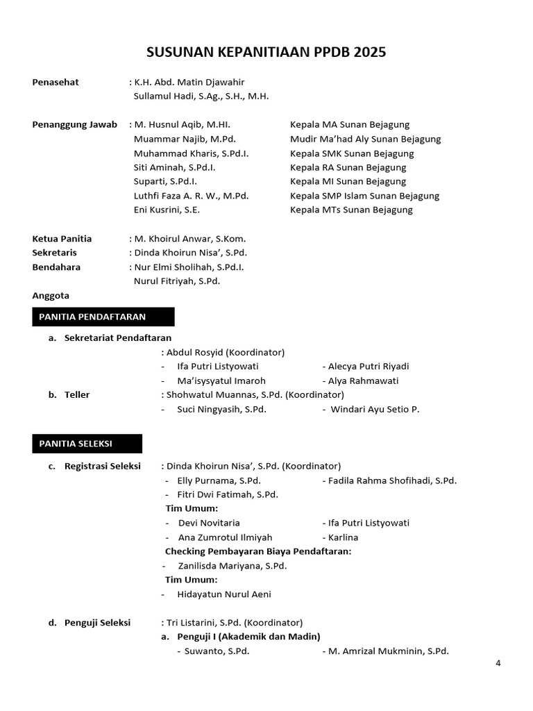 PPDB 2025 (Kepanitiaan, Tupoksi Dan Ketentuan Umum) | PDF