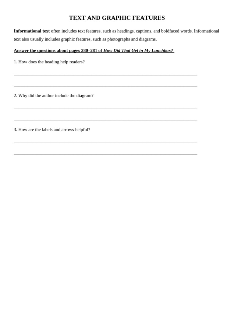 Text and Graphic Features | PDF