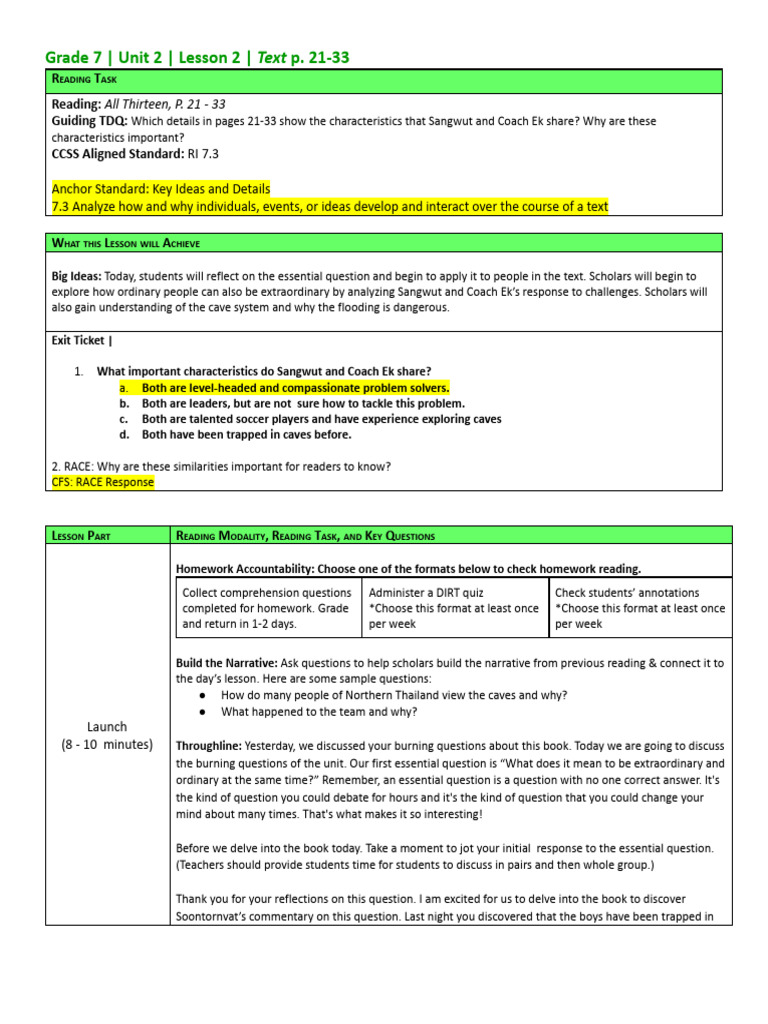 All Thirteen Lesson 2 | PDF | Reading Comprehension