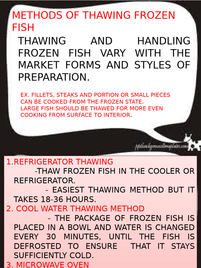 Thawing Storing Ohs | PDF | Seafood | Cooking
