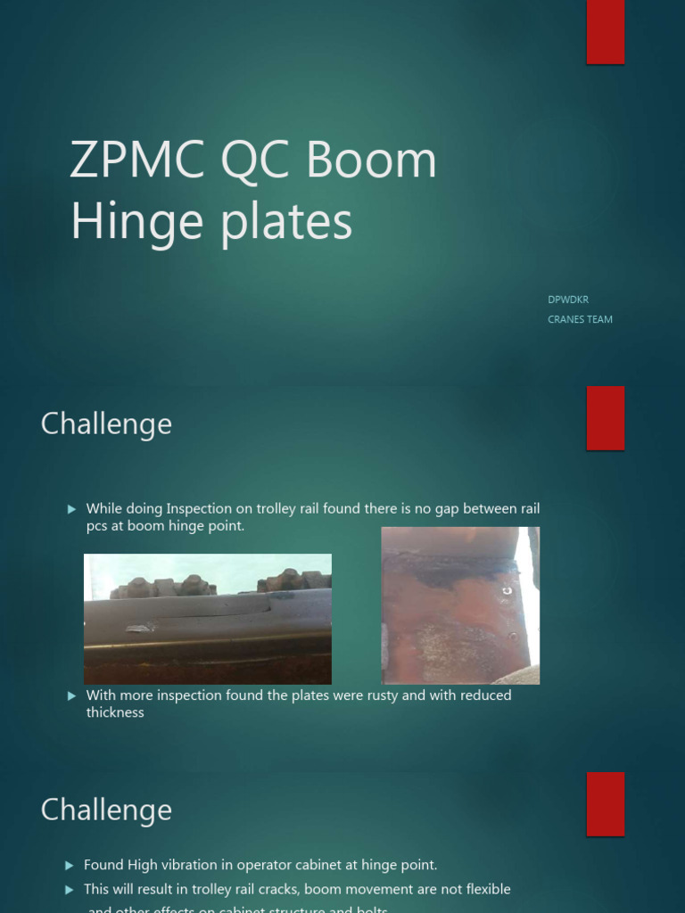 Crane Boom Hinge Plate Inspection | PDF