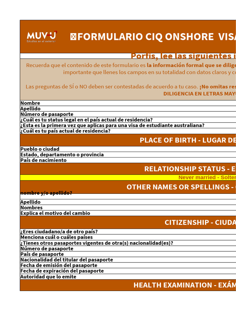 Ajustar Form Ciq Single Onshore Sebastina Cifuentes Quintero | PDF ...