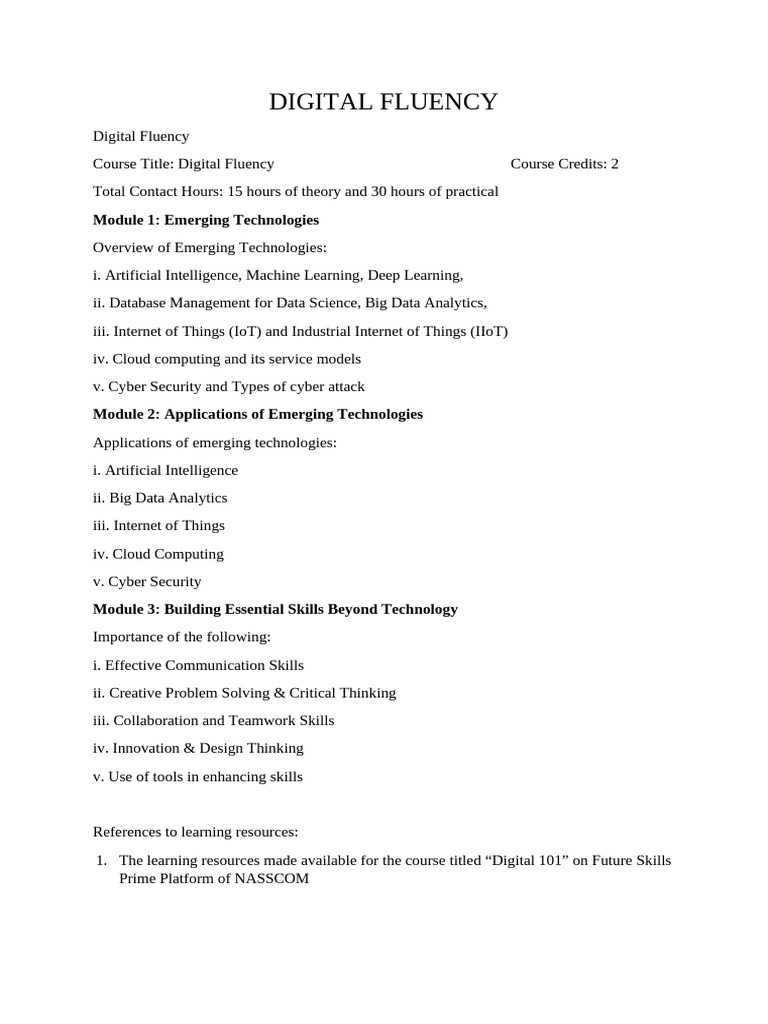 digital-fluency-module1 | PDF | Machine Learning | Artificial Intelligence