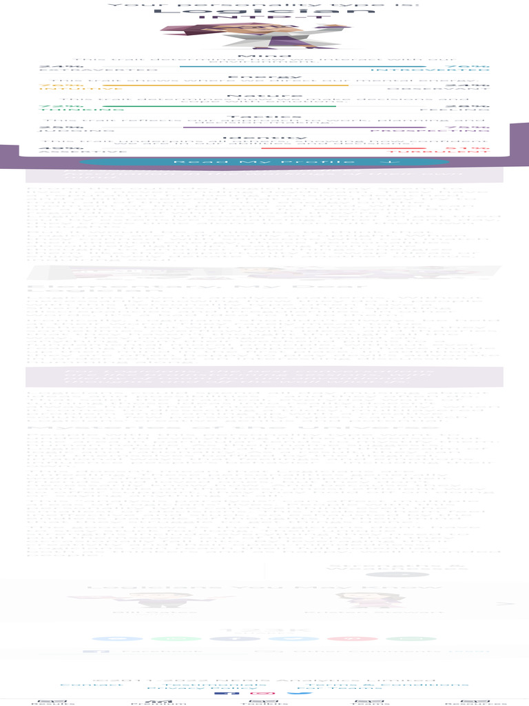 Introduction Logician (INTP) Personality 16pe | PDF