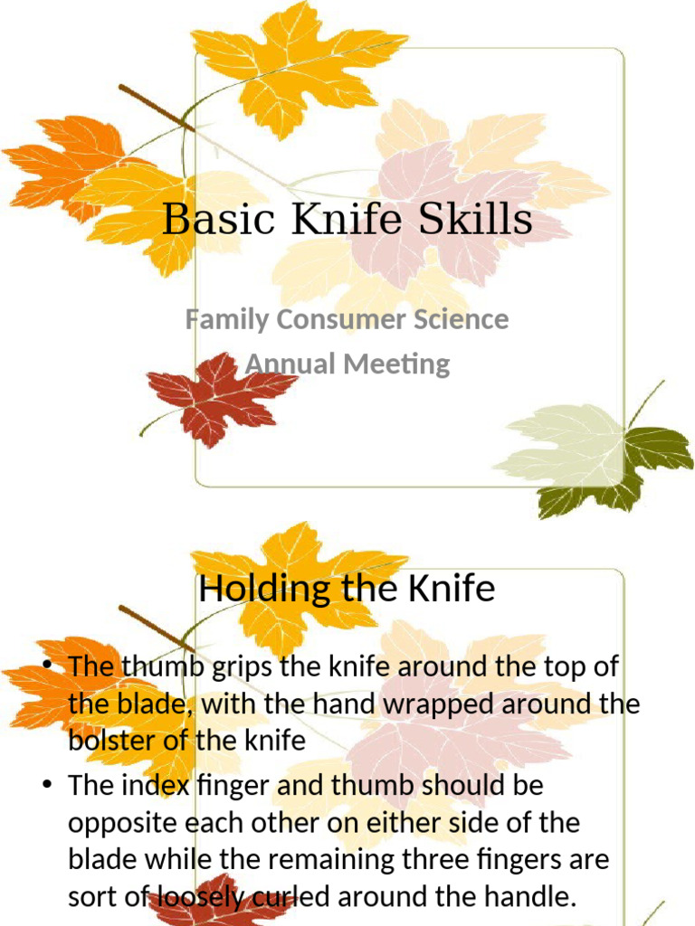 Basic Knife Cuts | PDF