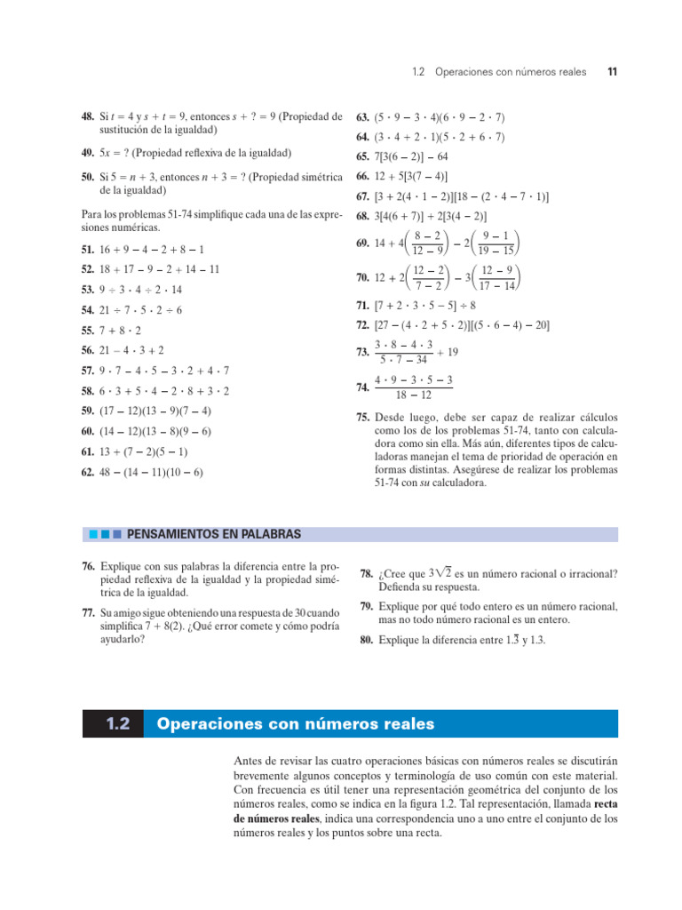 Operaciones en Álgebra Básica | PDF | Álgebra abstracta | Matemáticas