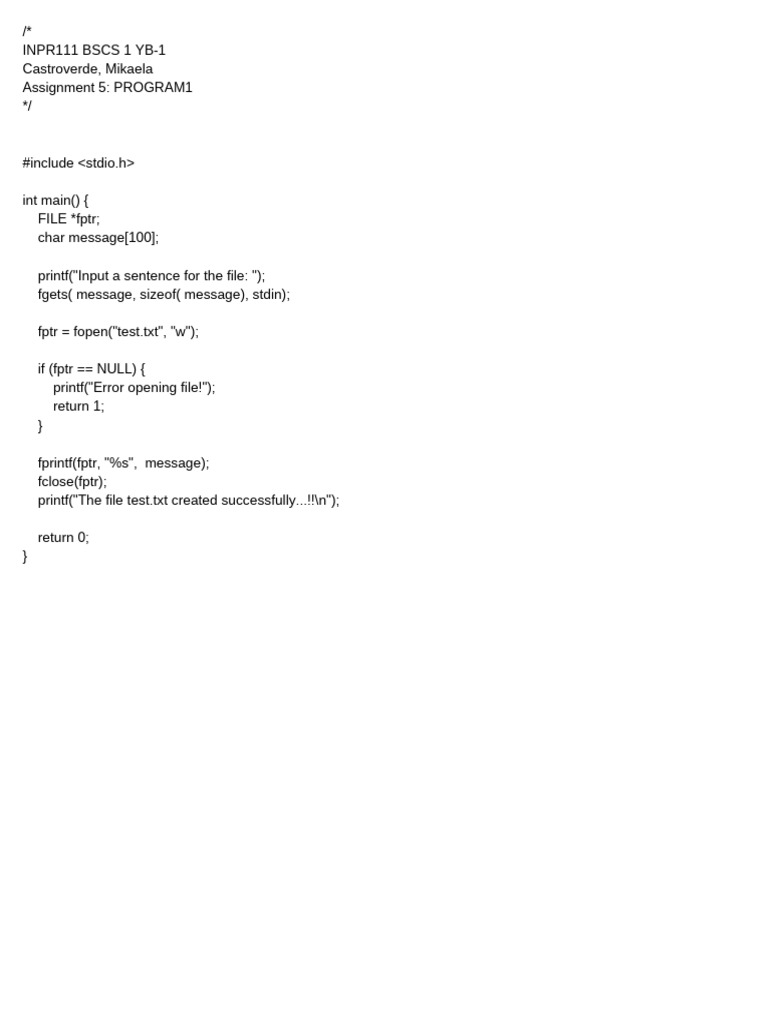 Castroverde Assignment5 | PDF