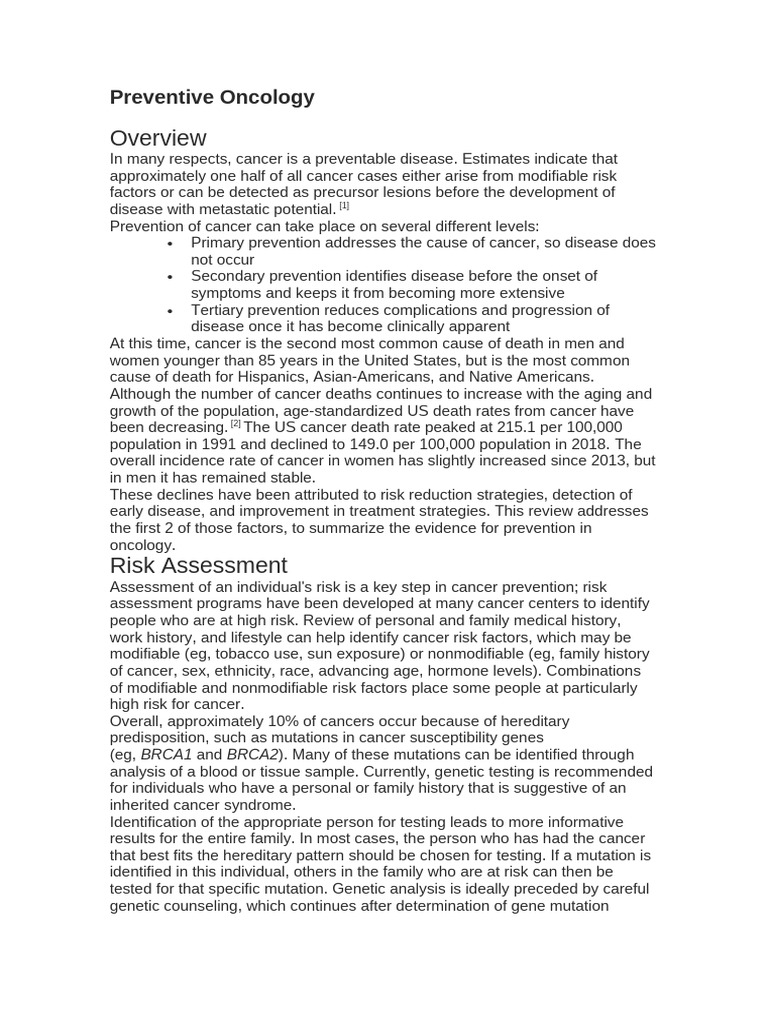 Preventive Oncology-Medscape | PDF | Cancer | Sunscreen