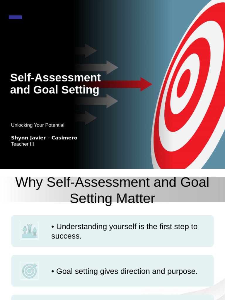 Self Assessment and Goal Setting Zhynn | PDF | Goal | Goal Setting