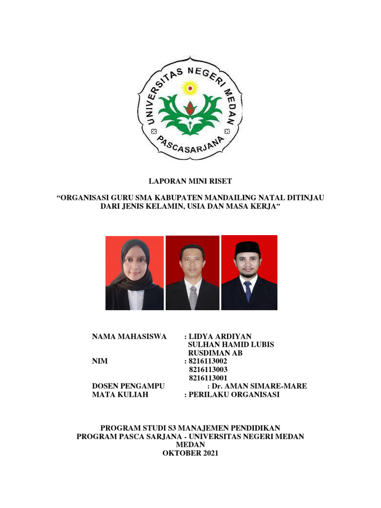 Laporan Mini Riset "Organisasi Guru Sma Kabupaten Mandailing Natal ...