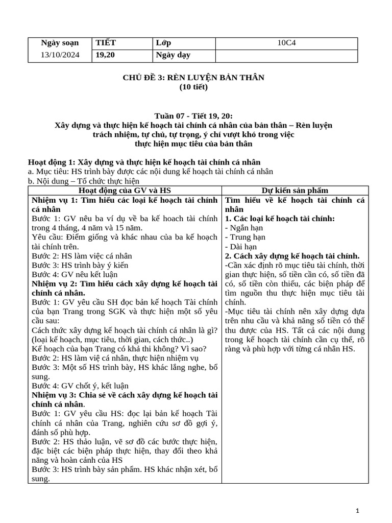 TUẦN 7- T19,20,21 | PDF