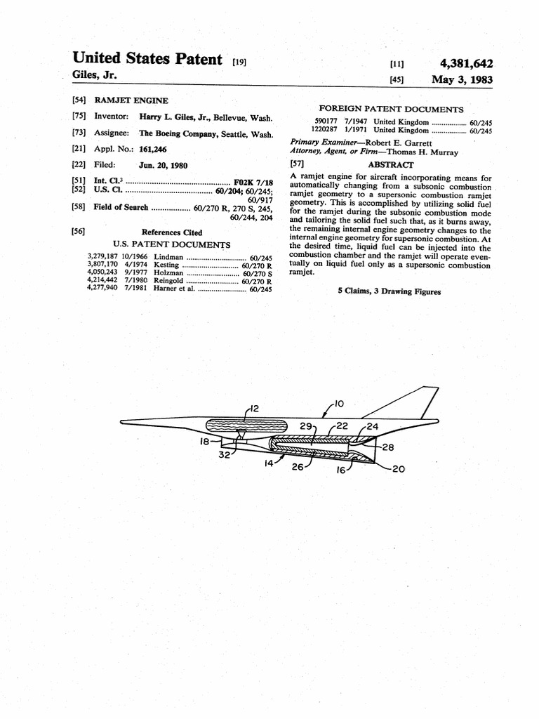 ramjet patent | PDF | Nozzle | Rocket