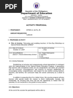 Deped Activity Proposal Template | PDF