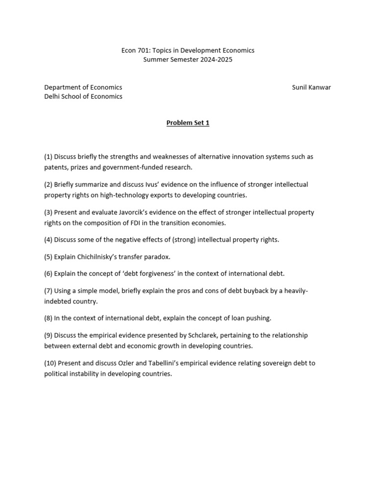 Problem Set 1 | PDF