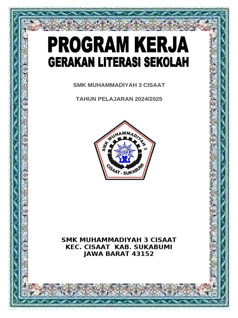 Proker Gerakan Literasi Sekolah | PDF