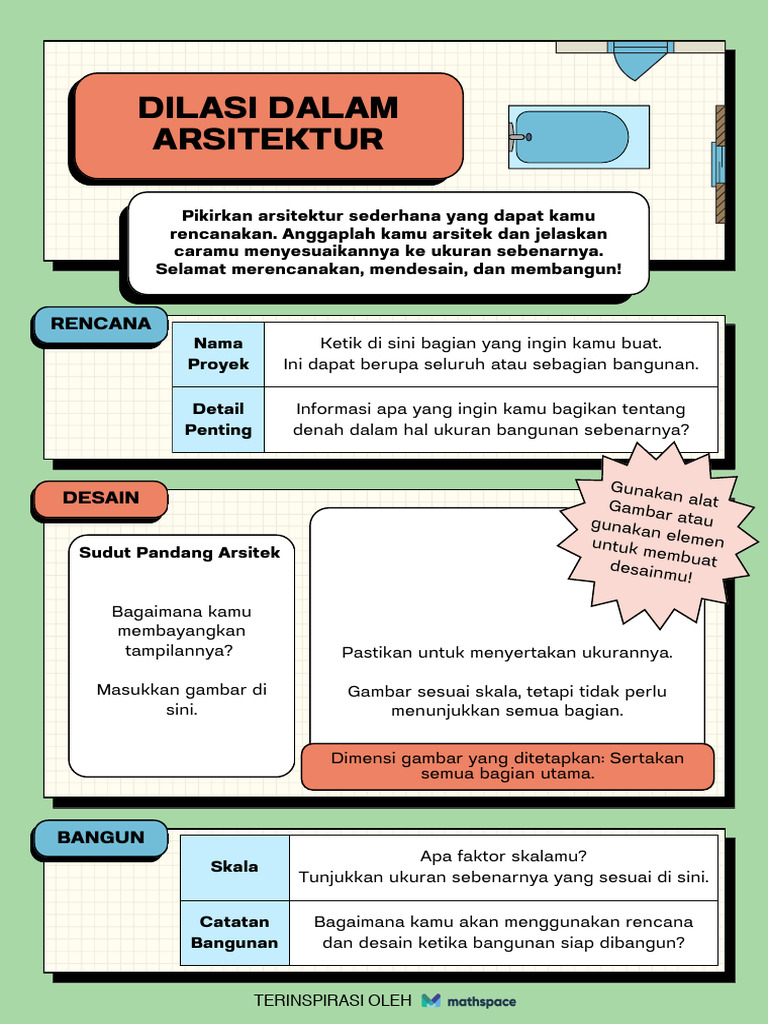 Poster Dilasi Dalam Matematika Arsitektur Dengan Gaya Bergaris ...