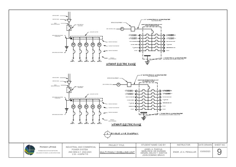 9.SINGLE-LINE DIAGRAM | PDF | Fluorescent Lamp | Electromagnetism