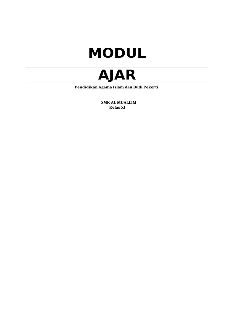 Salinan Modul Paibp Xi (Fiqih) | PDF