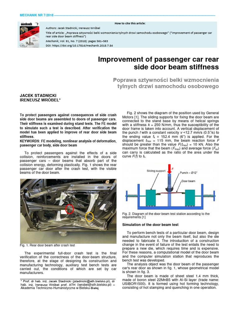 Improvement of Passenger Car Rear Side D | PDF | Car Body Styles ...