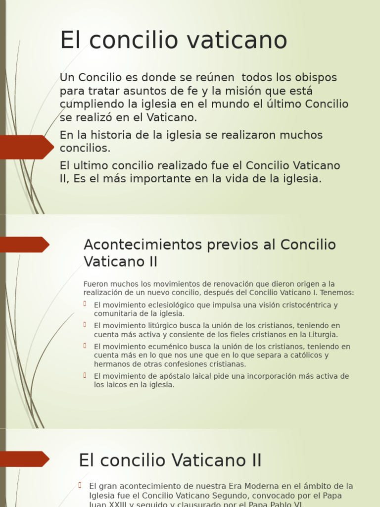 El Concilio Vaticano | PDF | Concilio Vaticano II | Iglesia Católica