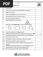 Arithmetic Mental Maths Year 6 Answers | PDF | Area