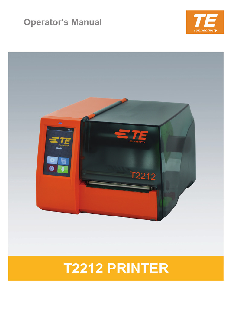412-121037 T2212 Printer Operator's Manual | PDF | Printer (Computing ...