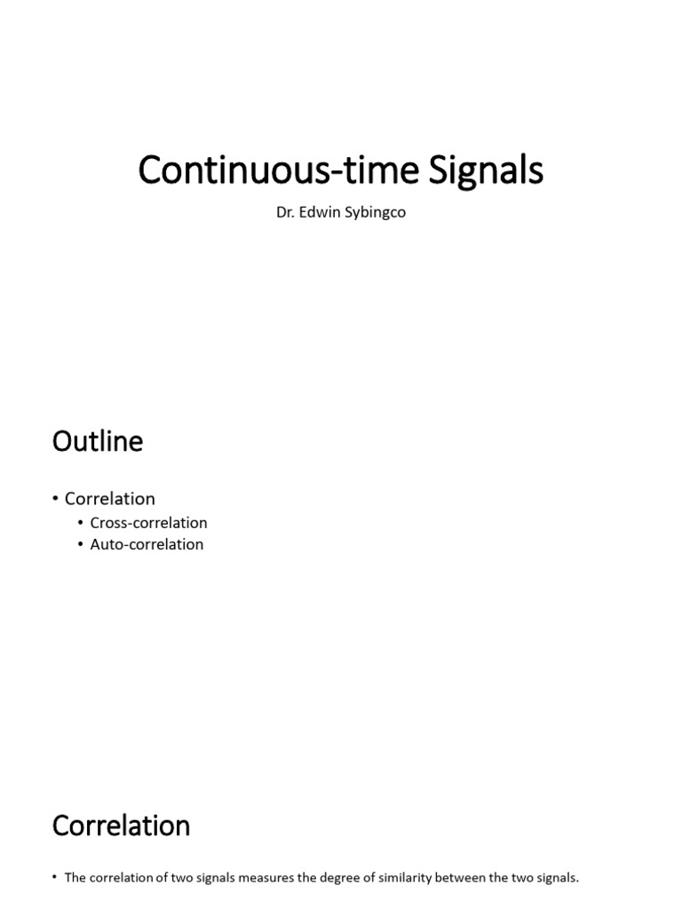 Signals and Systems Part 3 | PDF | Autocorrelation | Algorithms