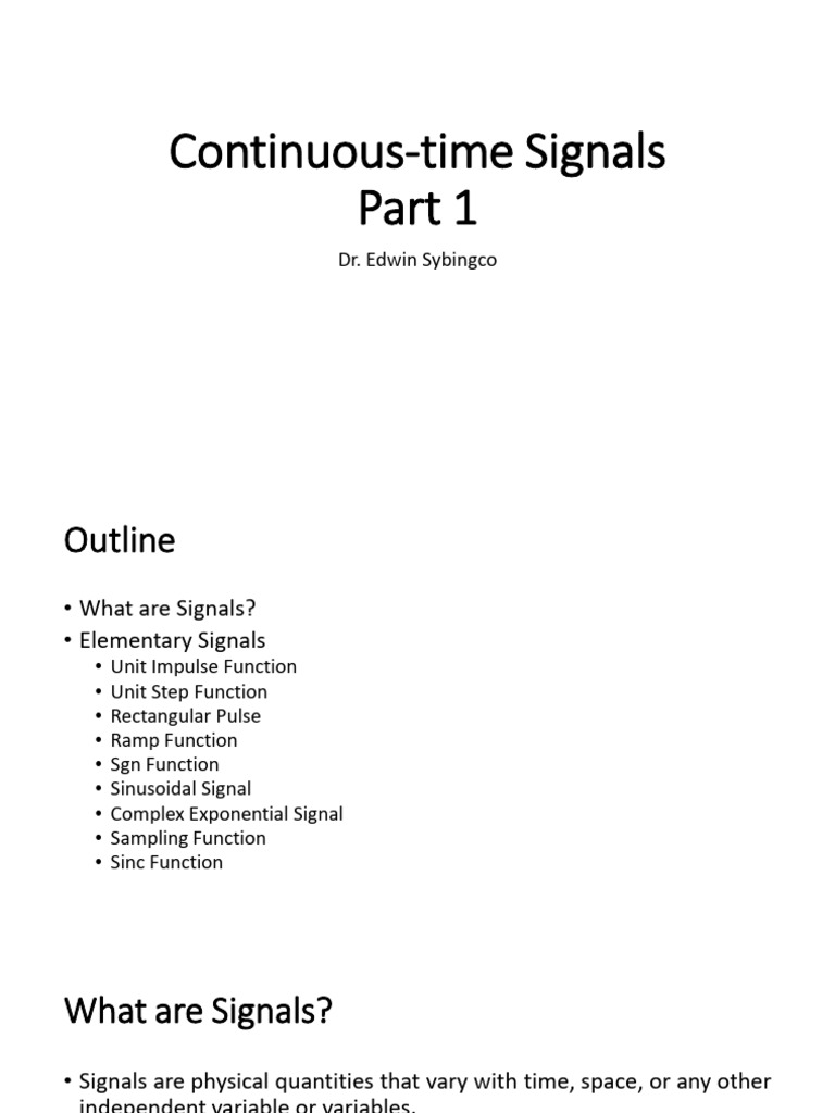 Signals and Systems Part 1 | PDF | Function (Mathematics) | Amplitude