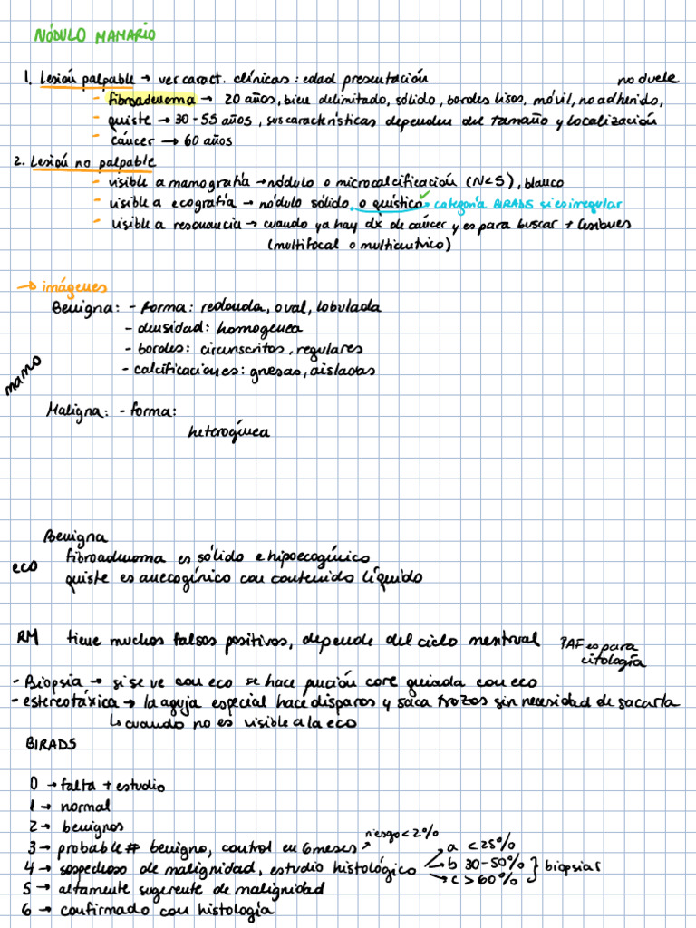 Nódulo mamario y cáncer de mama | PDF | Cáncer de mama | Cáncer